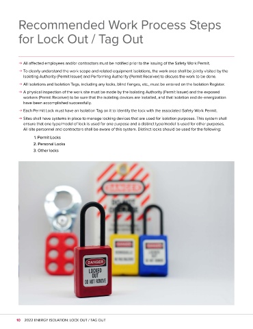 Page 10 - Energy Isolation - CCPS Safe Work Practice