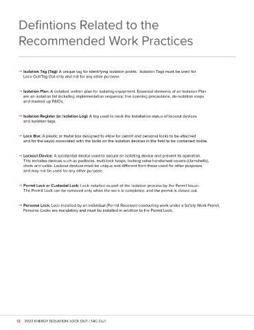 Page 12 - Energy Isolation - CCPS Safe Work Practice