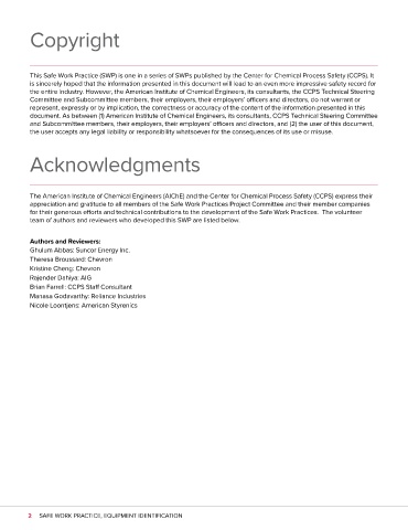 Page 2 - Equipment Identification - CCPS Safe Work Practice