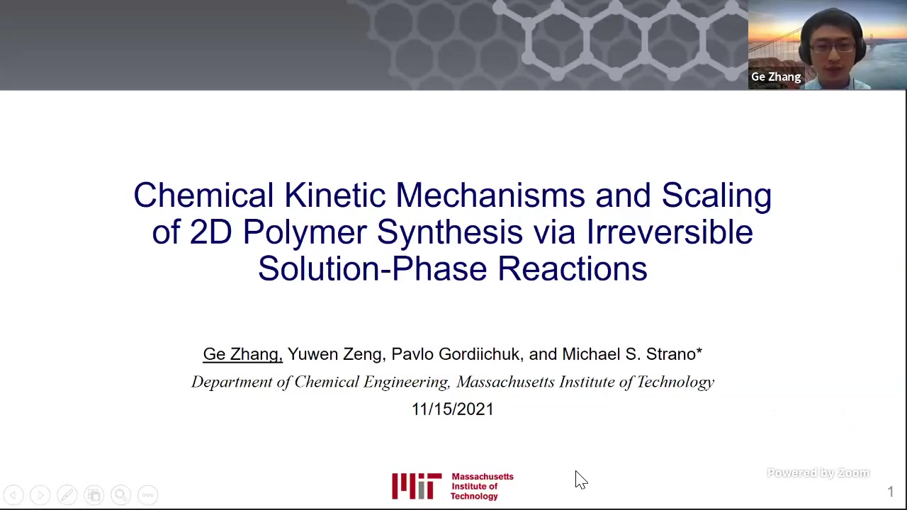 Scaling and Chemical Kinetic Mechanisms of Two Dimensional Polymers Via ...