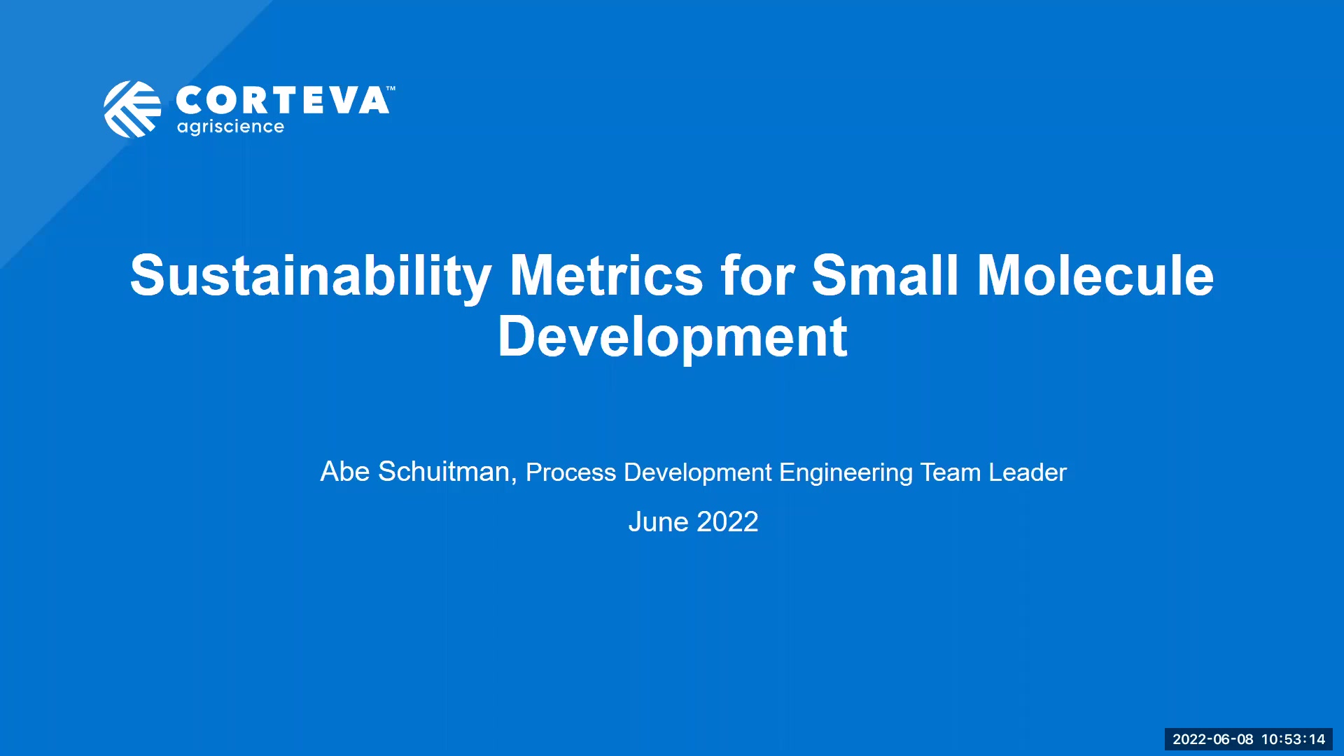 Sustainability Metrics for Small Molecule Development | AIChE Sustainability Metrics for Small Molecule Development | AIChE