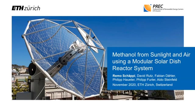 Methanol from Sunlight and Air Using a Modular Solar Dish Reactor ...